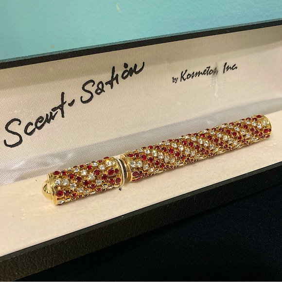 Vintage | Accessories | Vintage 96s Rhinestone Scentsation Perfume ...